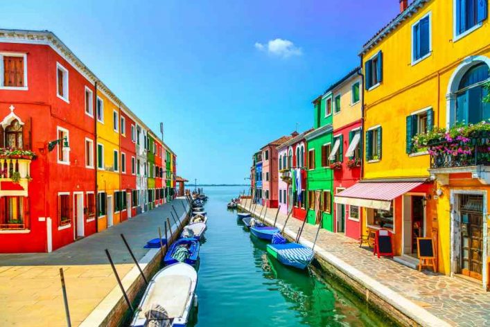 La colorida isla de Burano en Venecia, una isla mágica en Italia